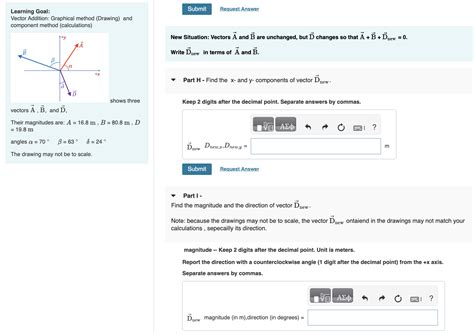Solved Learning Goal Vector Addition Graphical Method