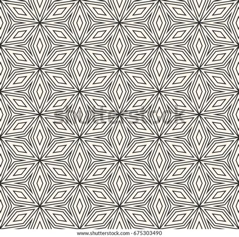 Vector Monochrome Seamless Pattern Floral Linear Stock Vector Royalty Free