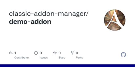 Github Classic Addon Managerdemo Addon