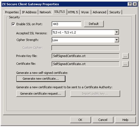 How To Generate A Self Signed Certificate Using 2X Remote Application