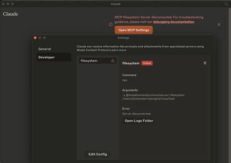 Mcp Filesystem Server Disconnected By Jonathan Gastón Löwenstern Medium
