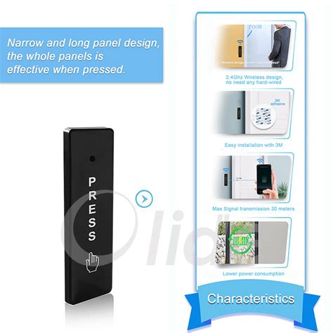 Olide Wifi Smart Wireless Slim Push Button For Automatic Door System Olide Autodoor