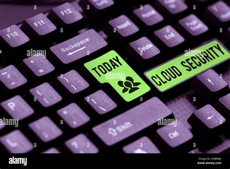 Conceptual Caption Cloud Security Business Idea Imposing A Secured System Of Existing Data In