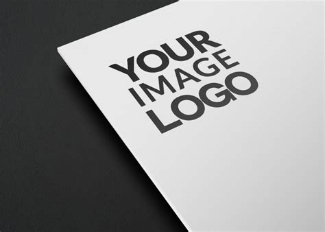 Logo Placeholder Mockup On A White File Mediamodifier