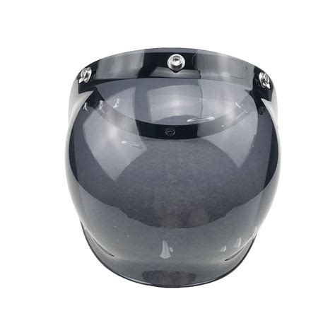 Polycarbonate Helmet Visor Retro Motorcycle Bubble Visor 3 Snap