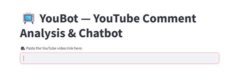 Github Sercanteyhaniyoutube Comment Analyzer Chatbot A Streamlit
