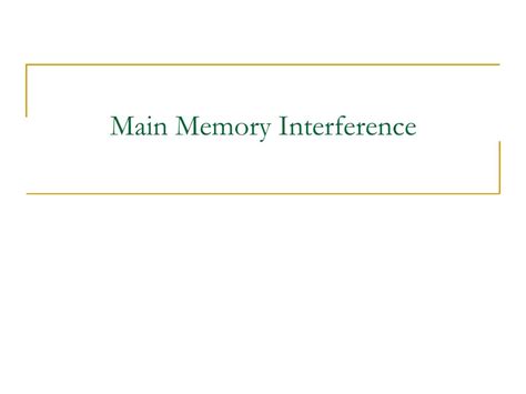 Ppt Scalable Many Core Memory Systems Lecture 4 Topic 3 Memory Interference And Qos Aware