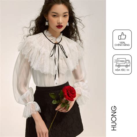Áo Sơ Mi Selene Top Huong Boutique Hbsm1096 Shopee Việt Nam