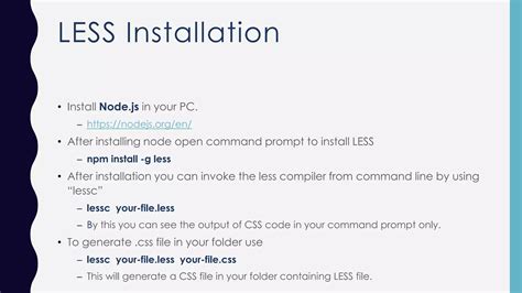 Lesscss Pre Processor Introduction Pdf Web Development Internet