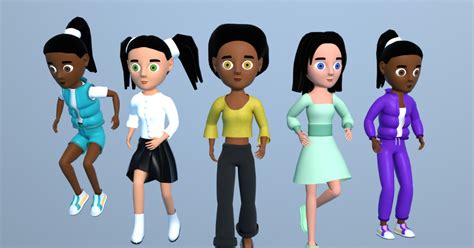 Cartoon Modular Female Character 3d Characters Unity Asset Store