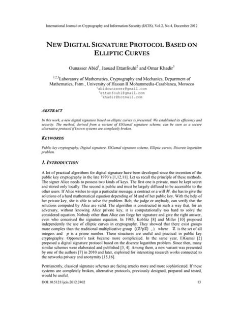 elgamal and schnorr digital signature scheme copy ppt