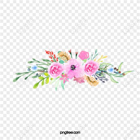 꽃 일러스트다발 수채화 일러스트선물휴일낭만적 인 Png 일러스트 무료 다운로드 Lovepik