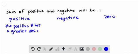 SOLVED Writing When Is The Sum Of A Positive Integer And A Negative Integer A Positive Integer
