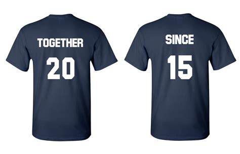 Together Since Shirts Couple Set Custom Year Personalized