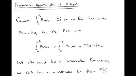 26 Numerical Approximation Integrals Class Recording Youtube