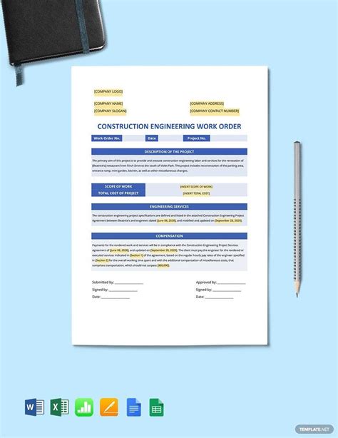 Engineering Work Order Template