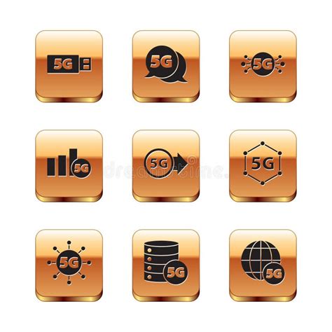 Set G Modem Network Server And Icon Vector Stock Vector Illustration Of Isolated