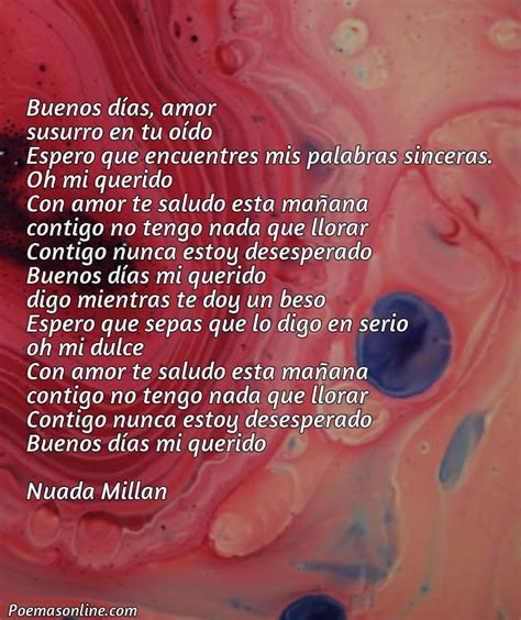 Mejores Poemas De Amor De Buenos Dias Para Mi Novia Poemas Online