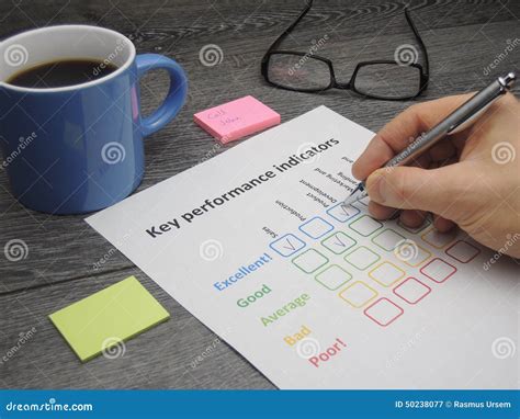 Assessment Of Key Performance Indicators Stock Image Image Of Reply