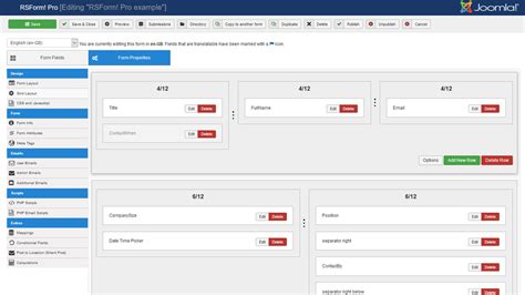 Joomla Form Builder And Manager Rsformpro