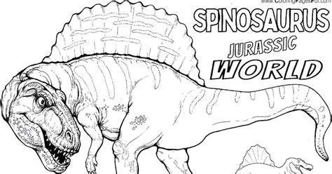 Jurassic World Coloring Pages Spinosaurus Coloringpagespdf