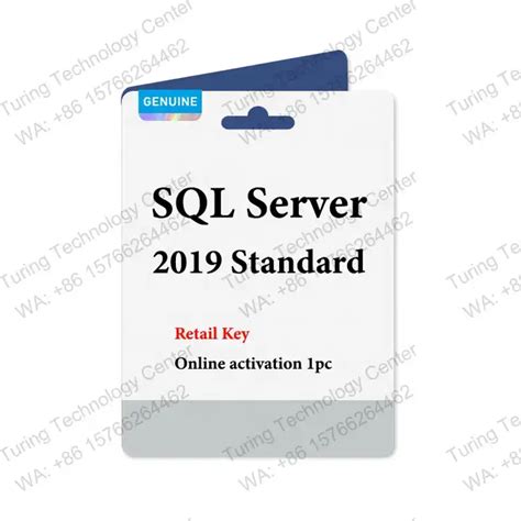 Sql Server 2019 Standard Retail Key Online Activation License