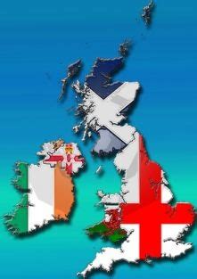 Map Of United Kingdom And Ireland With Flags