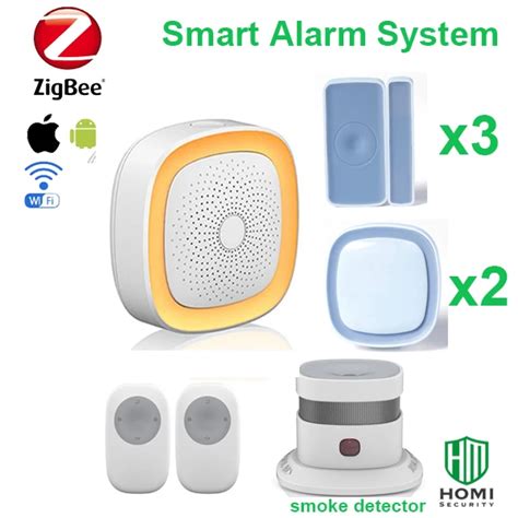 2017 Smart Zigbee Protocol Home Wifi Intruder Alarm Fire Smoke Alarm Alert System Alarm