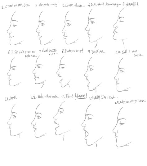 Side Profile Face Drawing Anime