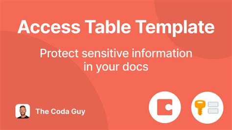 Access Tables Template