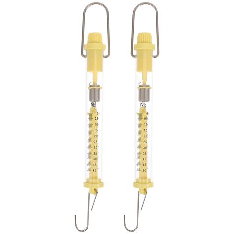 Himition 2pcs Spring Balance Hanging Tube Spring Scales Scientific Tubular Spring Scales 5n
