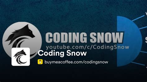 Coding Snow Is Web Designer And Developer Buymeacoffee