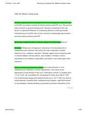 Comprehensive Nursing Study Guide For Midterm Exam Preparation Course Hero