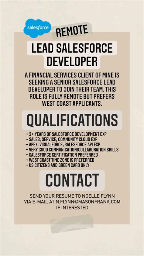 Noelle Flynn On Linkedin Salesforce Salesforcejobs Sfdc Salesforcedeveloper Salesforceohana…