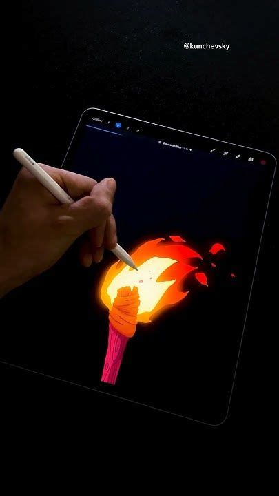 easiest way to animate fire 🔥🤯 animation procreate in 2025 fire