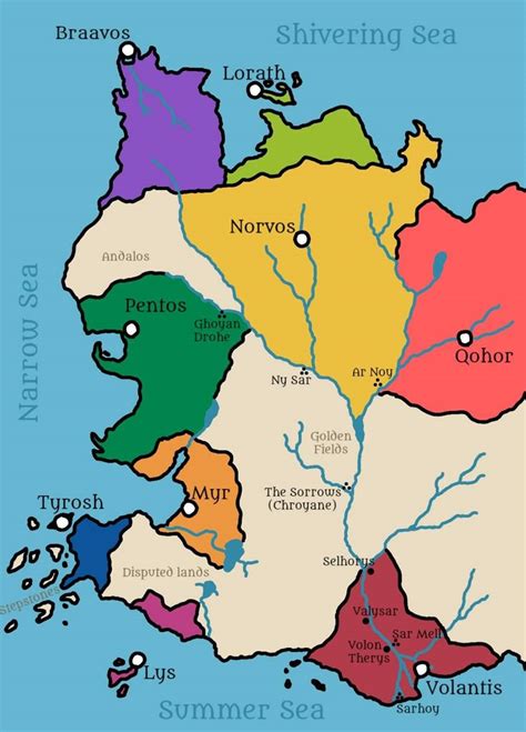 Game Of Thrones Map Braavos