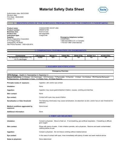 Material Safety Data Sheet Cardinal Health Dfumsds