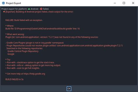 Android Gradle Plugin Not Found During Gradle Build Help Godot Forum