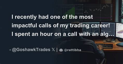 I Recently Had One Of The Most Impactful Calls Of My Trading Career I