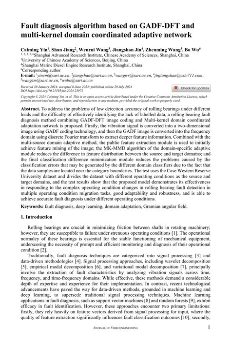 pdf fault diagnosis algorithm based on gadf dft and multi kernel