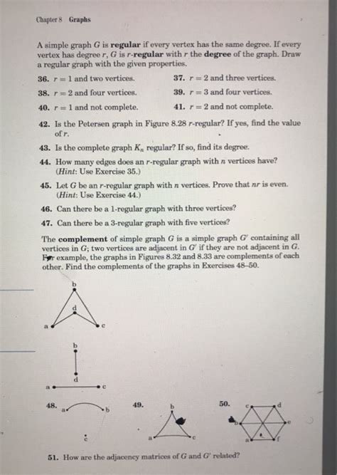 Solved Chapter 8 Graphs A Simple Graph G Is Regular If Every