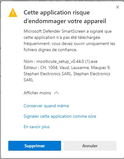 Moolticute Installer On Windows 10 Blocked By Edge And Windows Defender