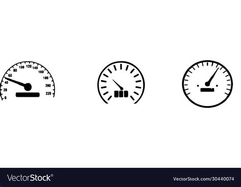 Speedometer Icon Isolated On White Background Vector Image