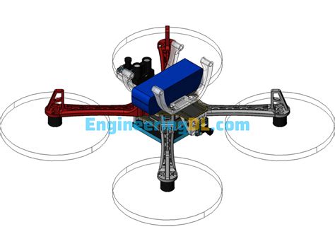 Drone Model For NSF Challenge Cup SolidWorks Mechanical Engineering Design Library