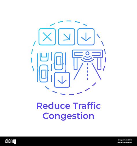 Reduce Traffic Congestion Blue Gradient Concept Icon Stock Vector Image And Art Alamy
