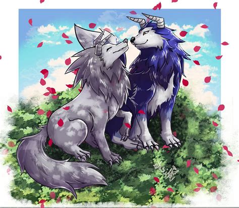 Cute Anime Wolf Couple Cute Anime Wolf Couple
