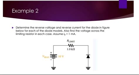 Video Solution Determine The Reverse Voltage And Reverse Current For