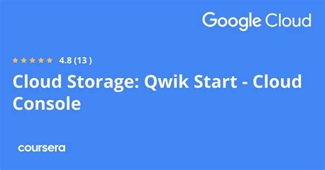 Cloud Storage Qwik Start Cloud Console