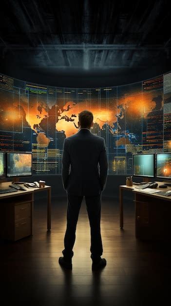 Premium Photo Businessman Delves Into Data Visualization To Assess And Understand Performance