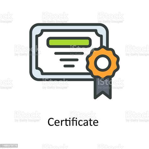 인증서 벡터 채우기 개요 아이콘 심플 스톡 일러스트 스톡 0명에 대한 스톡 벡터 아트 및 기타 이미지 0명 금색 명예